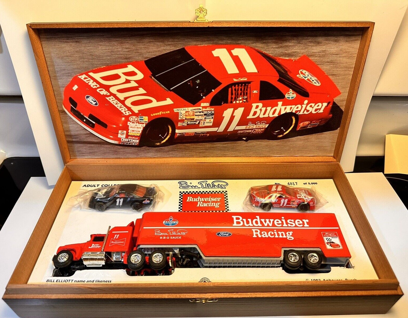 Bill Elliott Budweiser Racing 1993 Nascar Hauler and Cars Set With ...