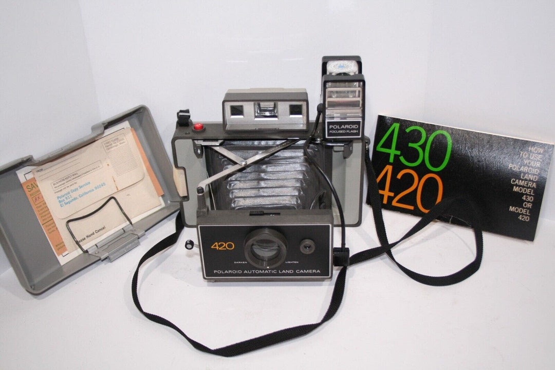 Polaroid Land Camera 420 With Case and Flash Film Manual - Etsy