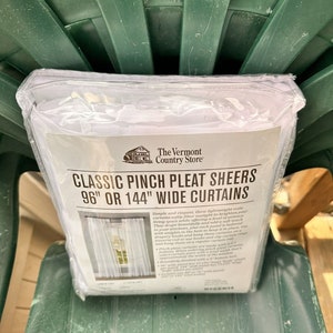 Vermont Country Store Classic Pinch Pleat Shears 96 X 84 Wide Curtains ...