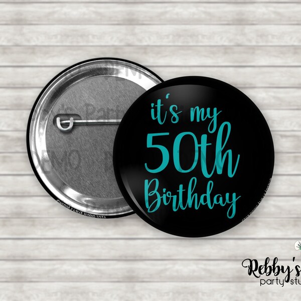 50th Birthday Button - Etsy