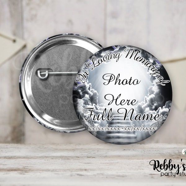 Memorial Buttons - Etsy