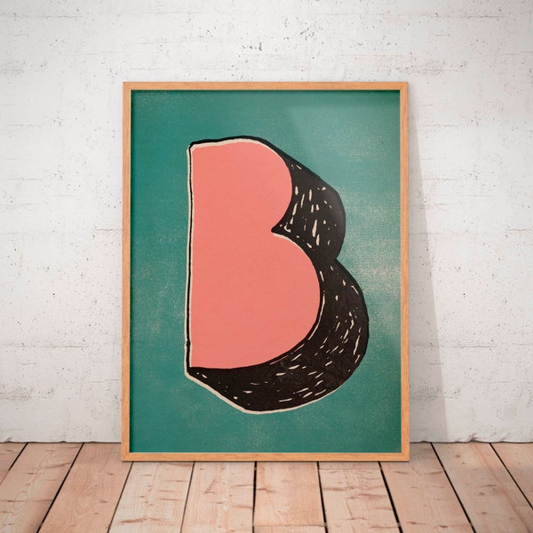Letter B Poster - Etsy