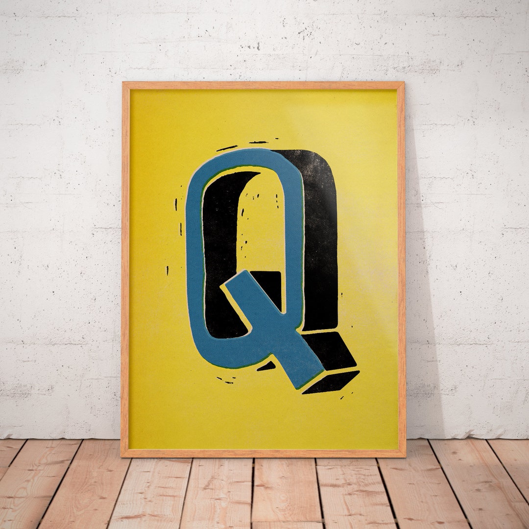 POSTER LETTER Q Printable Art Instant Download Motivational - Etsy Canada