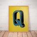 POSTER LETTER Q Printable Art Instant Download Motivational - Etsy Canada