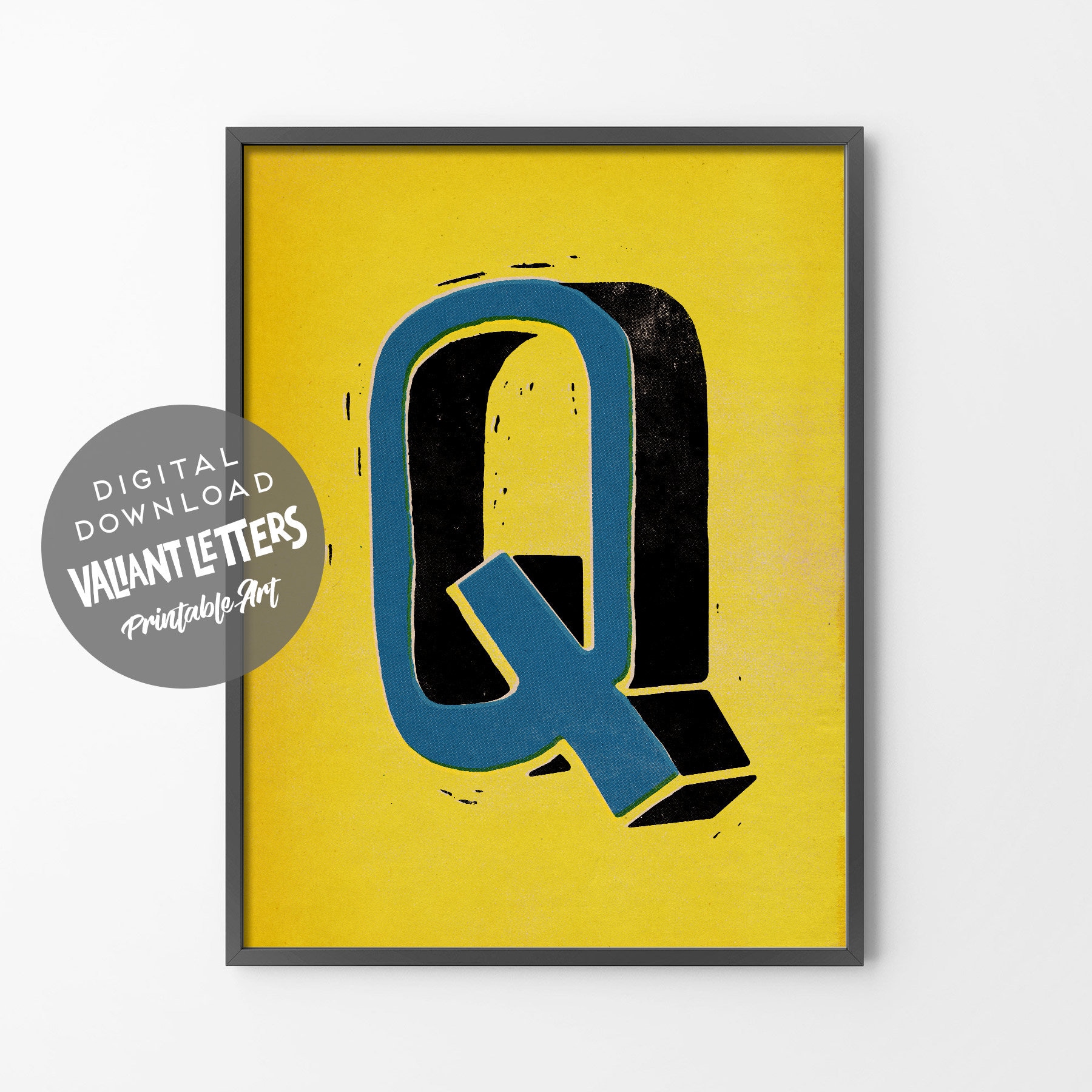 POSTER LETTER Q Printable Art Instant Download Motivational - Etsy Canada