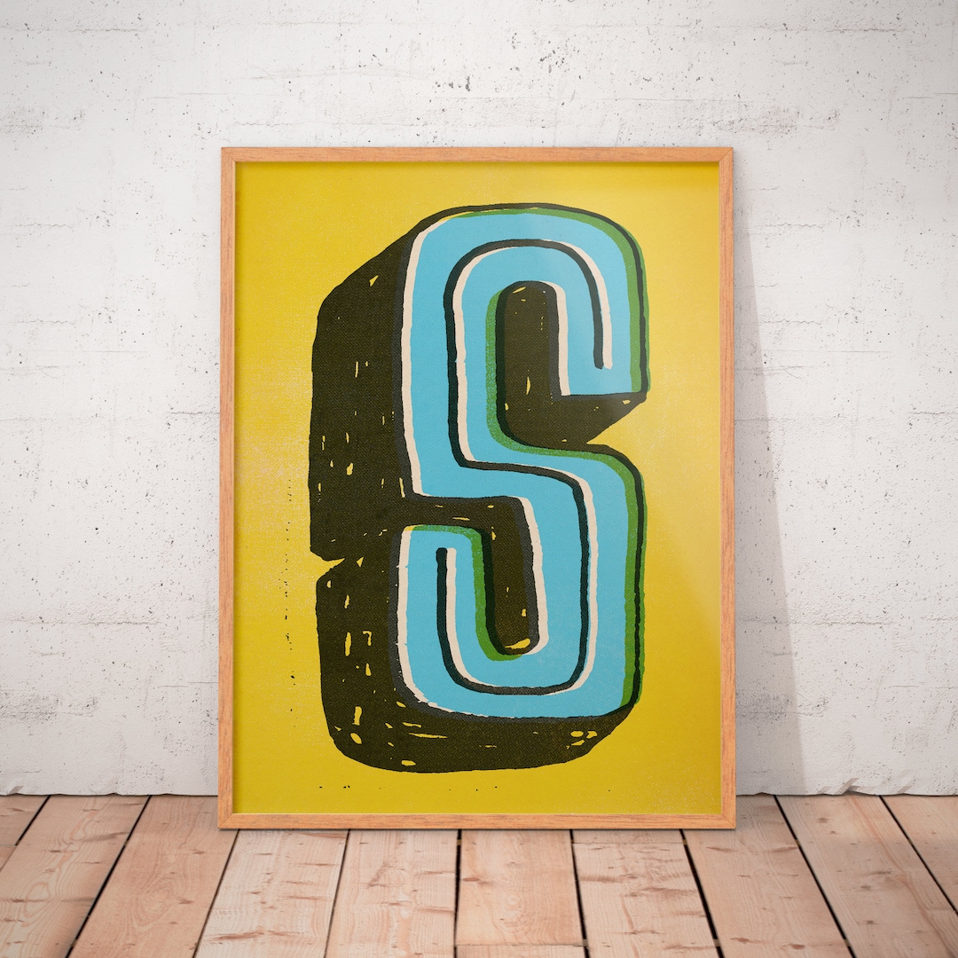 POSTER LETTER S, Printable Art Instant Download, Motivational Print ...