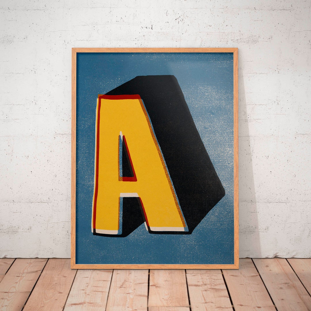 POSTER LETTER A, Printable Art Instant Download, Motivational Print ...