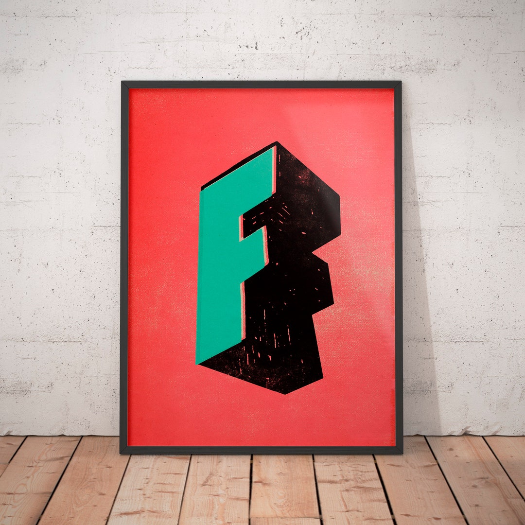 POSTER LETTER F, Printable Art Instant Download, Motivational Print ...