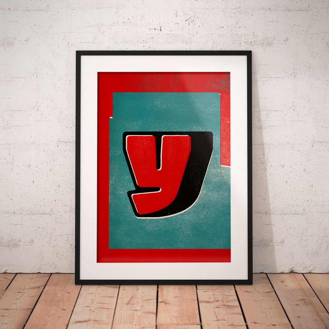 POSTER LETTER Y, Printable Art Instant Download, Motivational Print ...