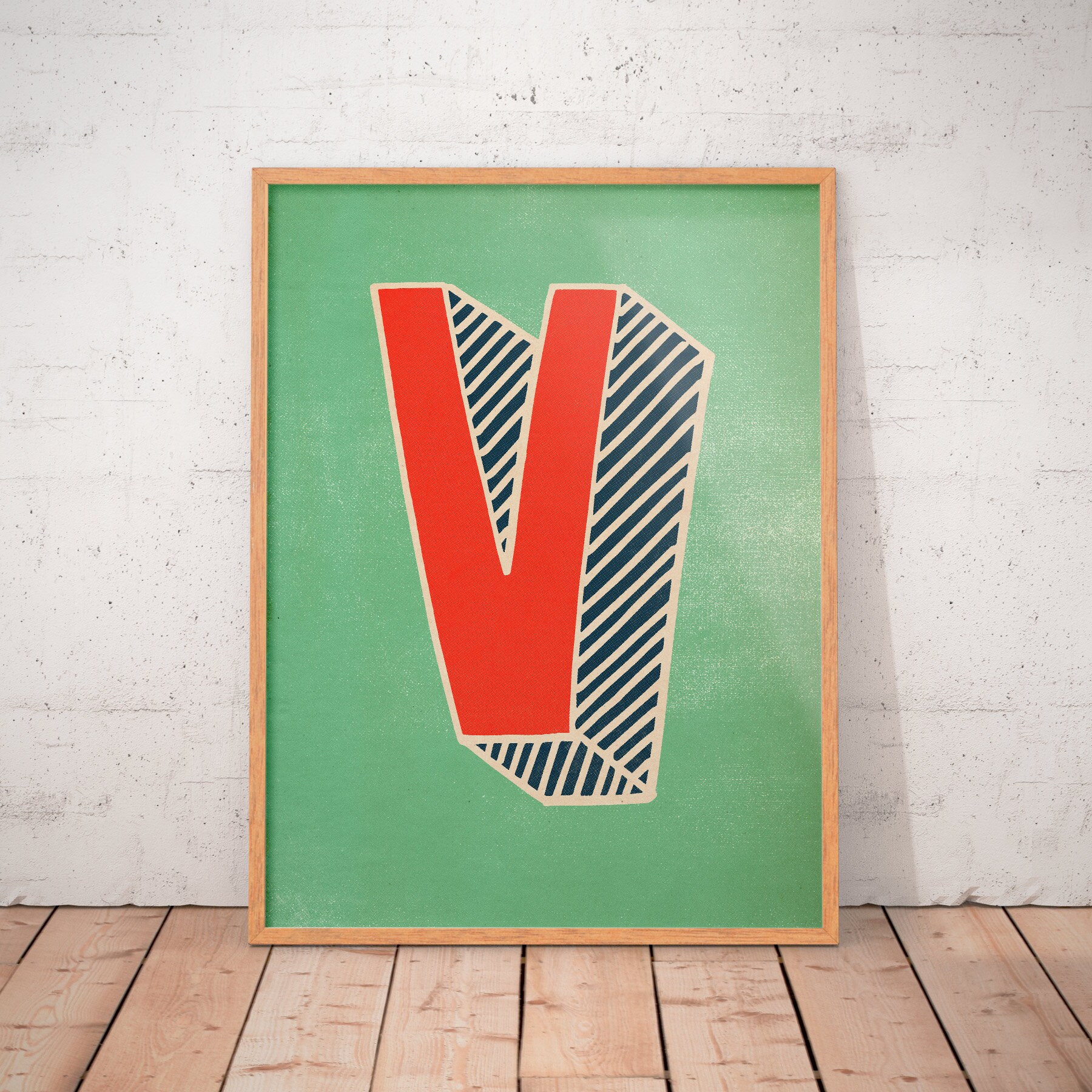 POSTER LETTER V, Printable Art Instant Download, Motivational Print ...