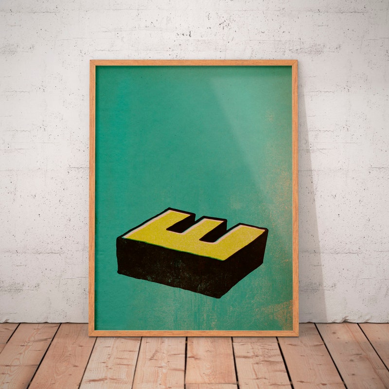 Letter E Wall Art - Etsy