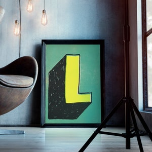 POSTER LETTER L, Printable Art Instant Download, Motivational Print ...