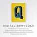 POSTER LETTER Q Printable Art Instant Download Motivational - Etsy Canada