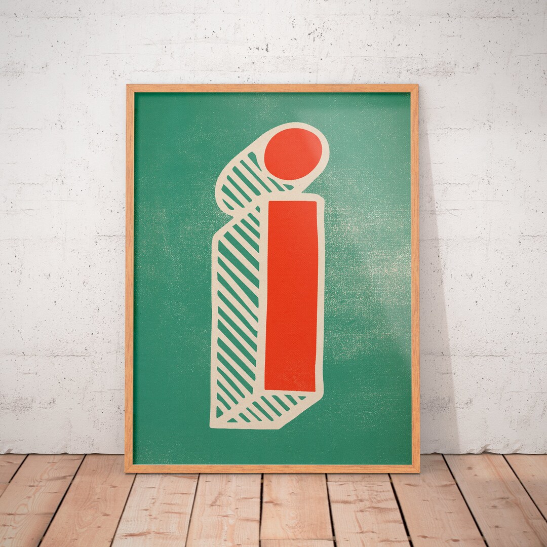 POSTER LETTER I, Printable Art Instant Download, Motivational Print ...