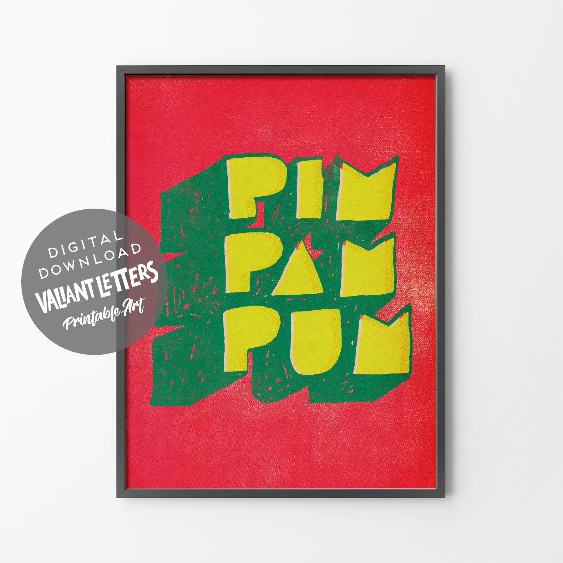 POSTER PIM PAM Printable Art Instant Download Motivational - Etsy UK