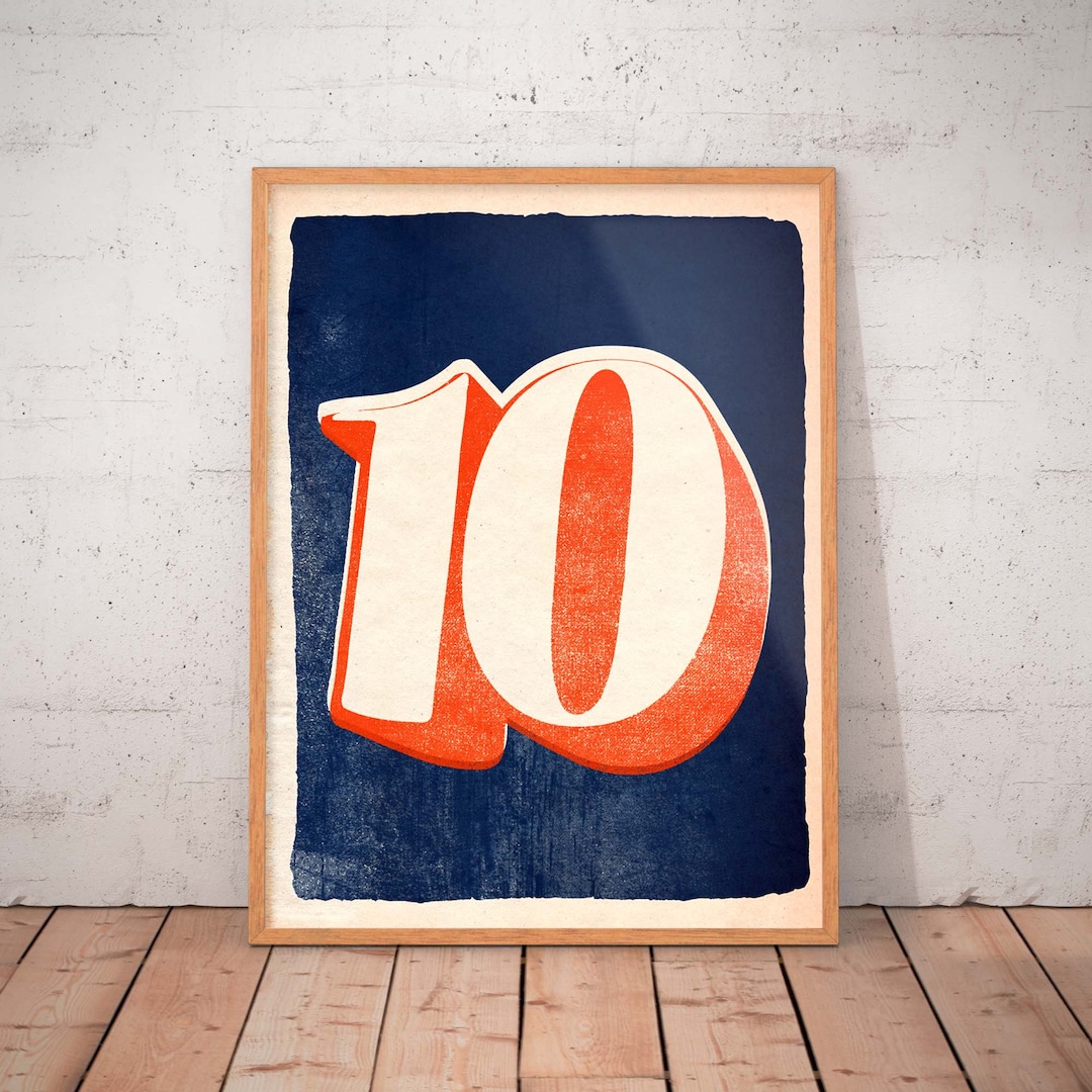 Buy POSTER NUMBER 10 Printable Art Instant Download, Motivational Print ...