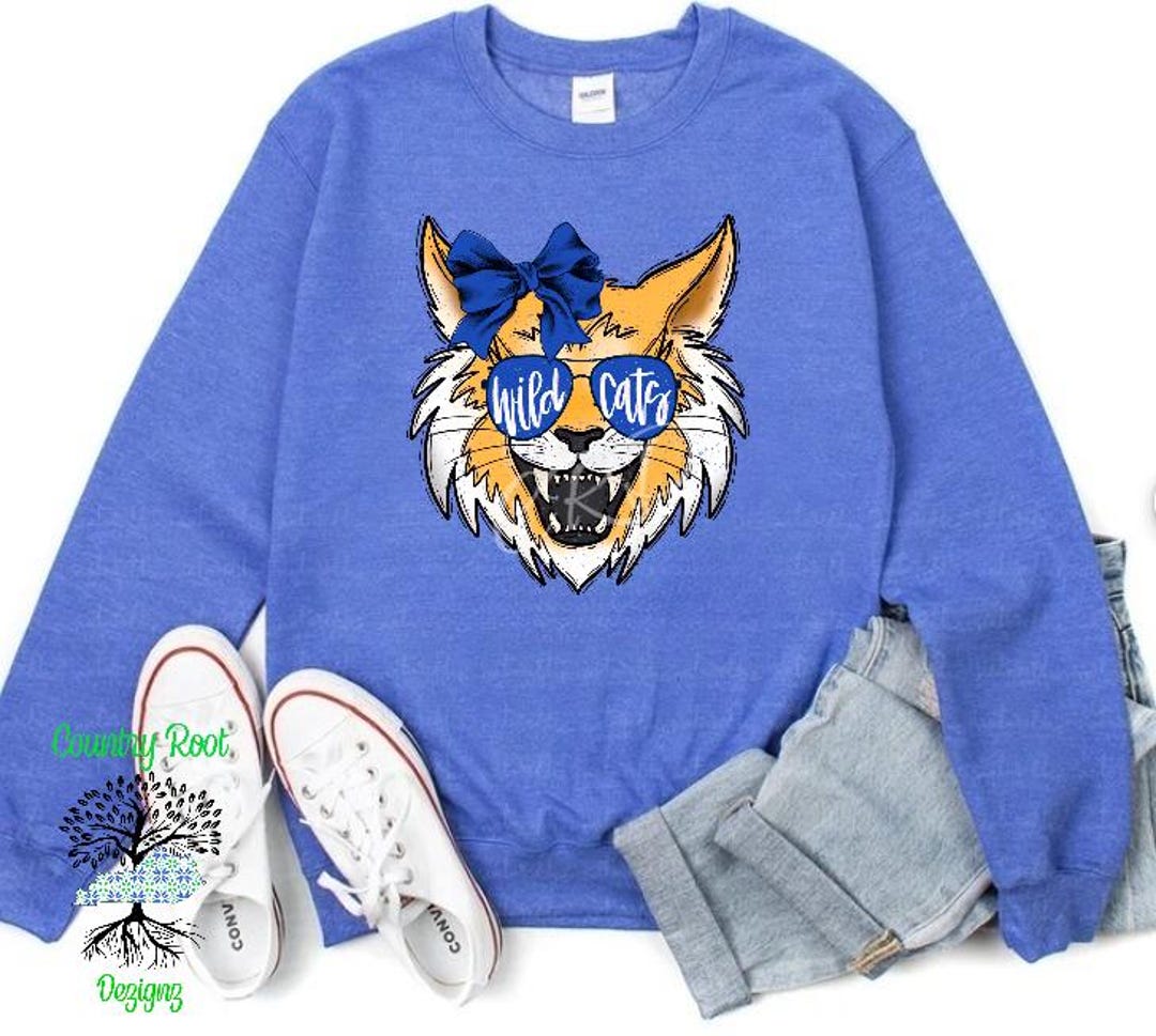 Kentucky Wildcat With Bow Sweat Shirt - Etsy