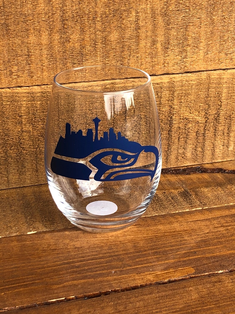 Seattle Football Stemless Wine Glasses | Customizable | the 12's ...