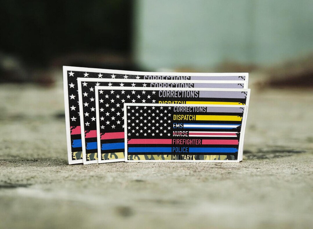 First Responder Flag Decal - Etsy