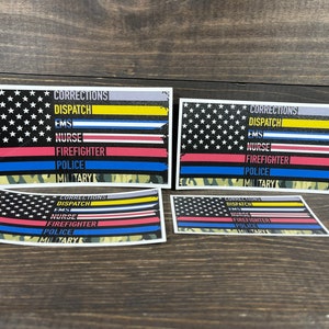 First Responder Flag Decal - Etsy