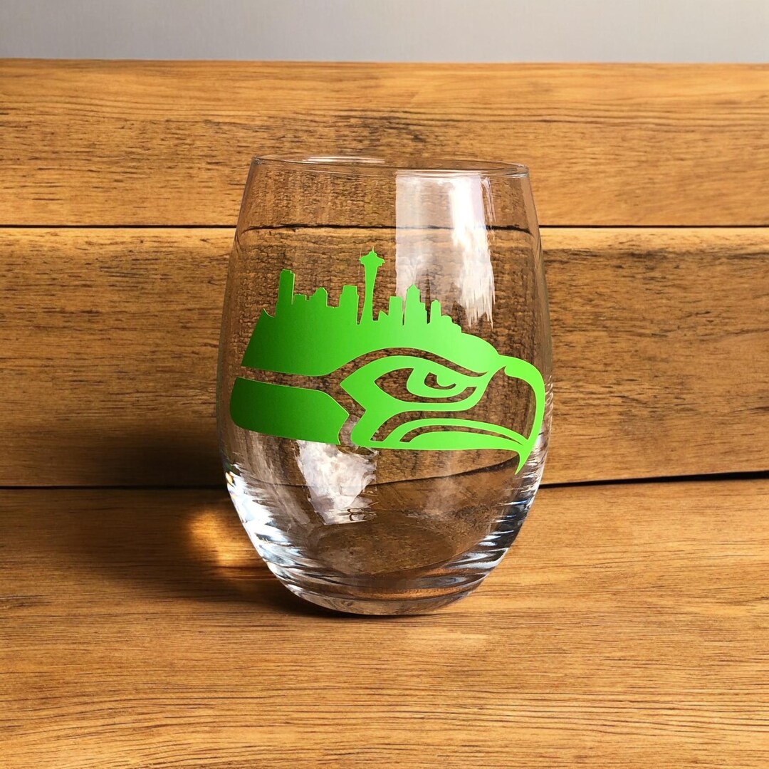 Seattle Football Stemless Wine Glasses | Customizable | the 12's ...