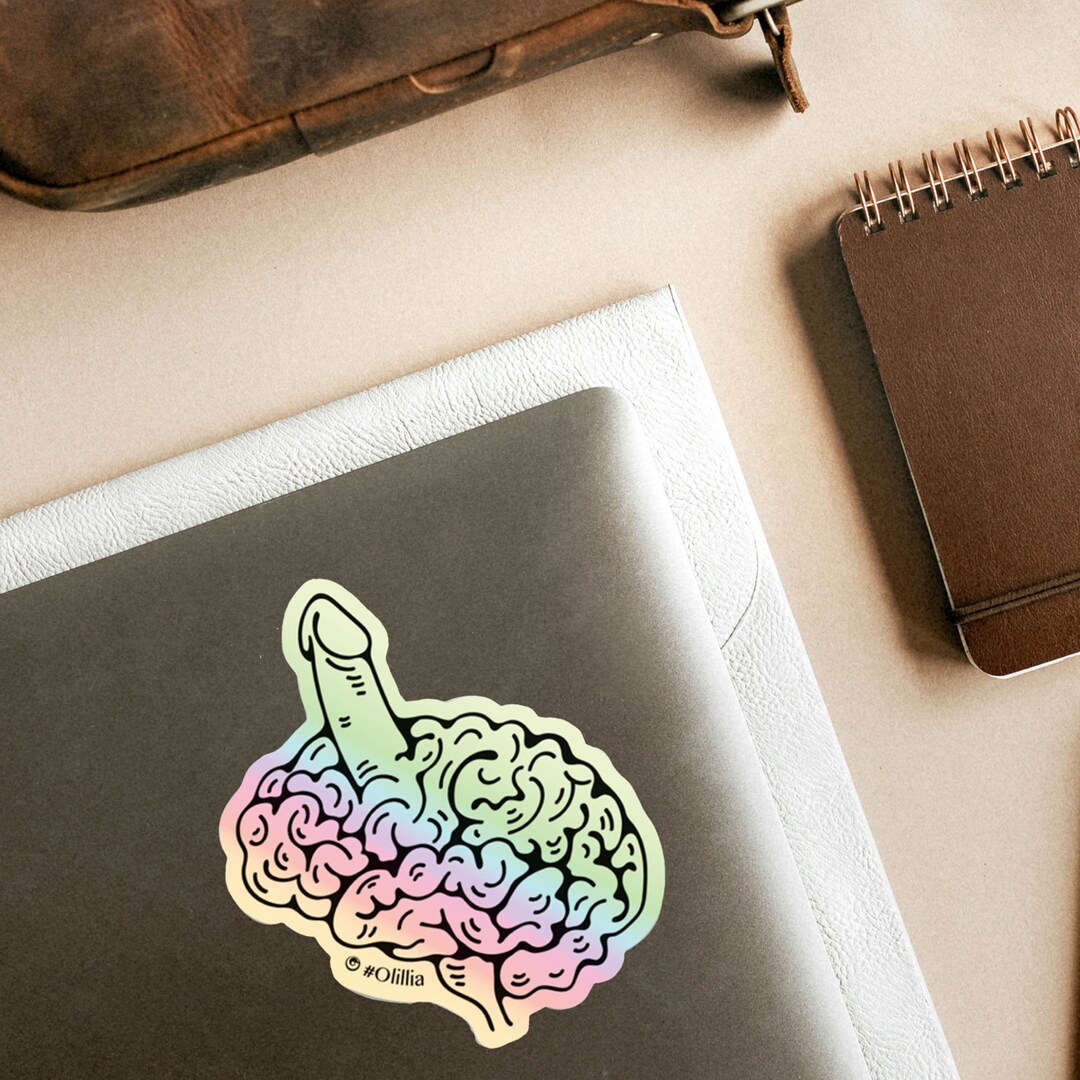 Sexy Brain Holographic Sticker Holographic Sticker Die Cut Vinyl ...