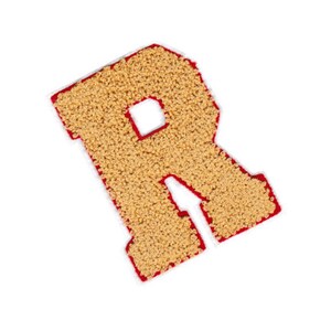 XL Extra Large Chenille Tan Letter "r" Patch 13cm / 5.1 Inch Ruby Rob ...