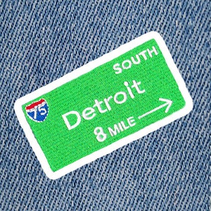 Detroit 8 Mile Rd Patch Hip Hop Rap Motor City 9cm - Etsy