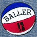 XL Extra Large Vintage Style Chenille Basketball Baller Patch Badge ...