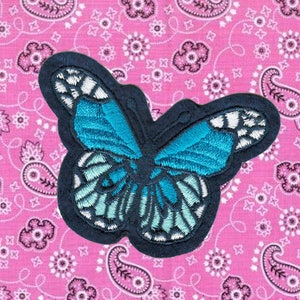 Beautiful 7.5cm Blue Butterfly Patch - Etsy