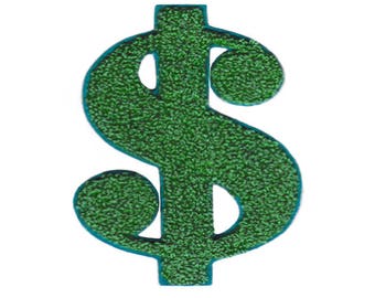 XL Extra Large Cool Chenille Dollar Sign Money Symbol Patch - Etsy