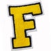 Large Chenille Black and Yellow Letter "f" Patch 10cm / 4 Inch Frank ...