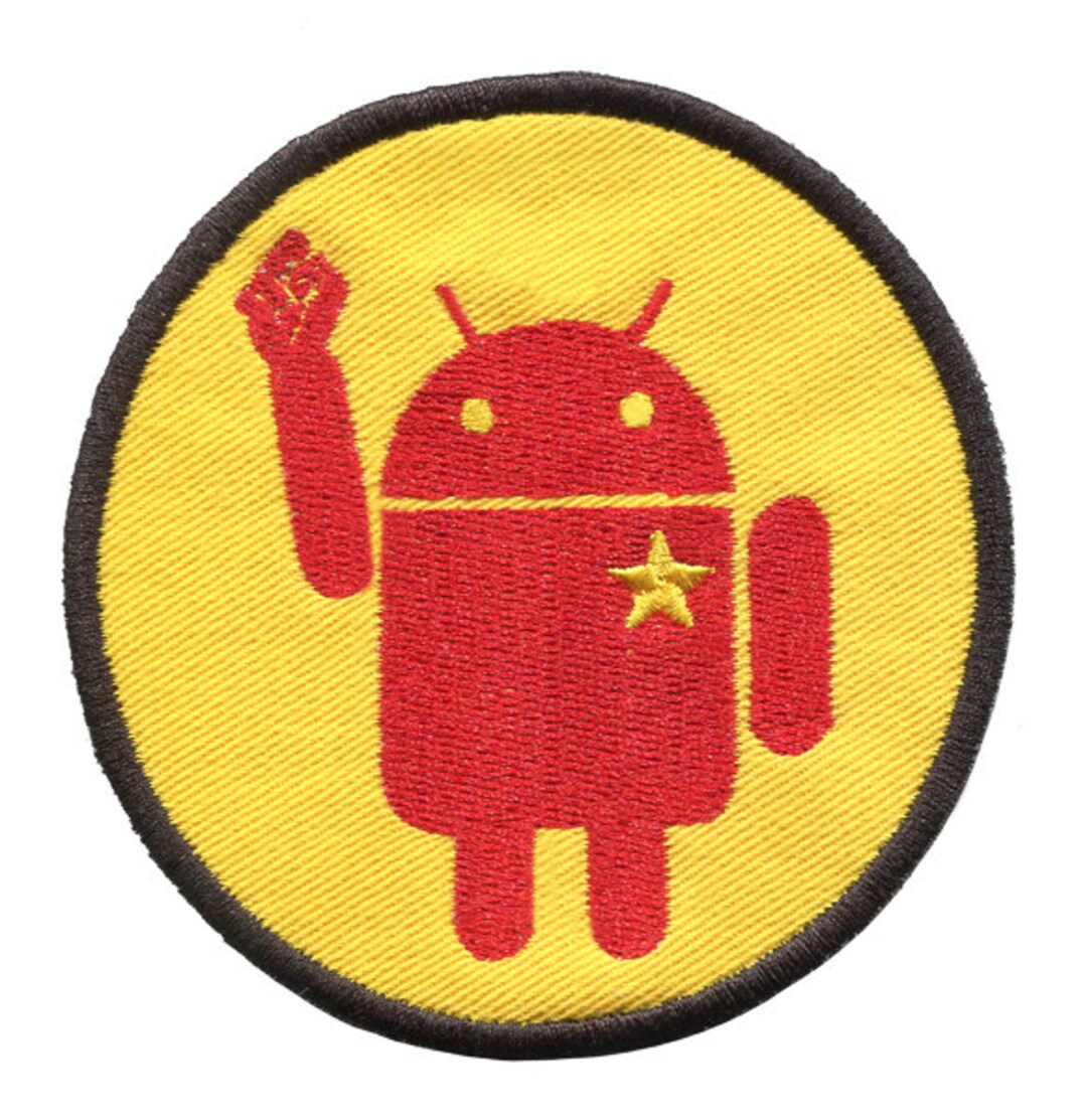 Funny Robot Embroidered Patch/badge revolution Robot 8.5cm Iron on or ...
