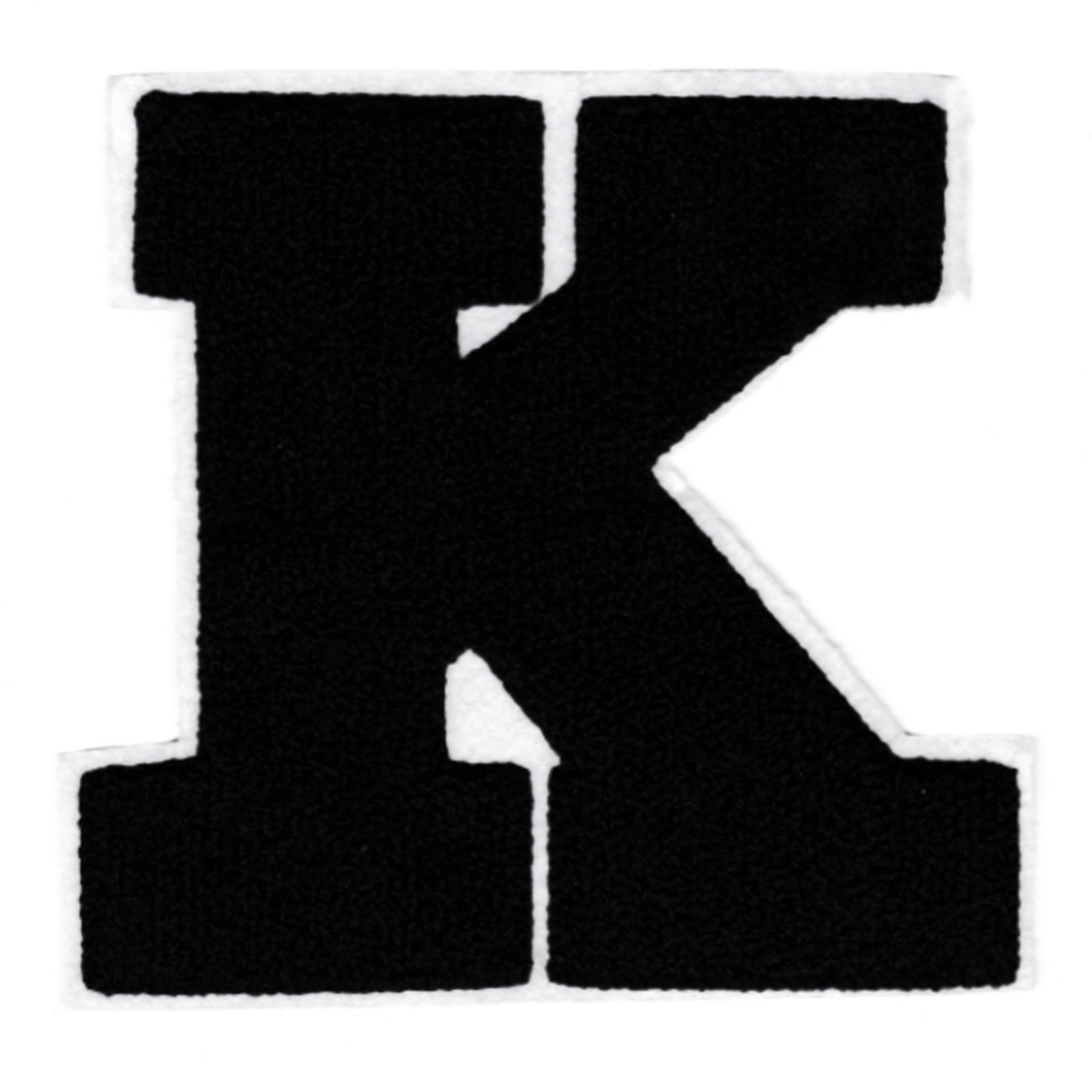XL Extra Large Chenille Black Letter k Patch 16cm Katie - Etsy