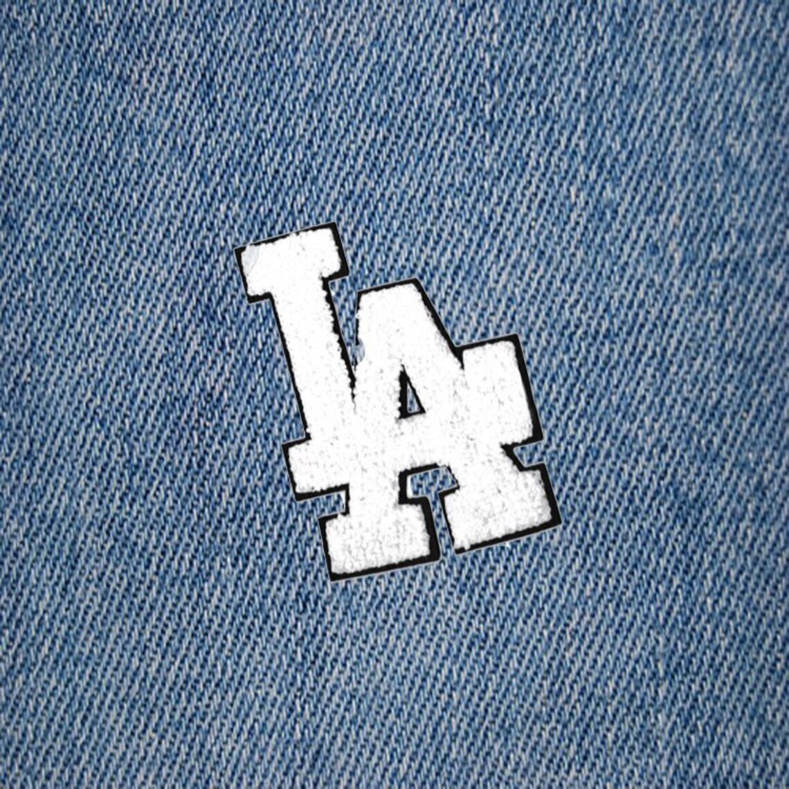 Large Chenille White Letter "la" Patch 12cm Applique - Etsy