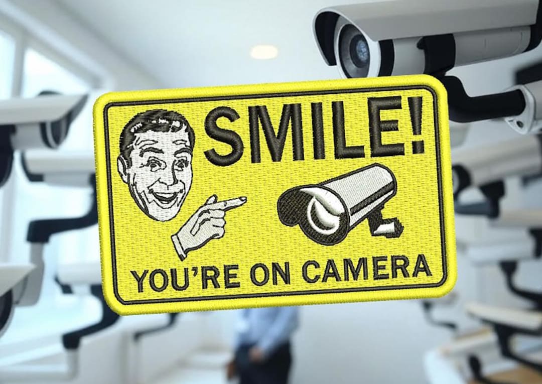 CCTV Security Camera GRID Surveillance Morale Patch for Trucker Hat ...