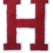 XXL Extra Large Chenille Dark Red Letter "h" Patch 23cm Harry Helen ...