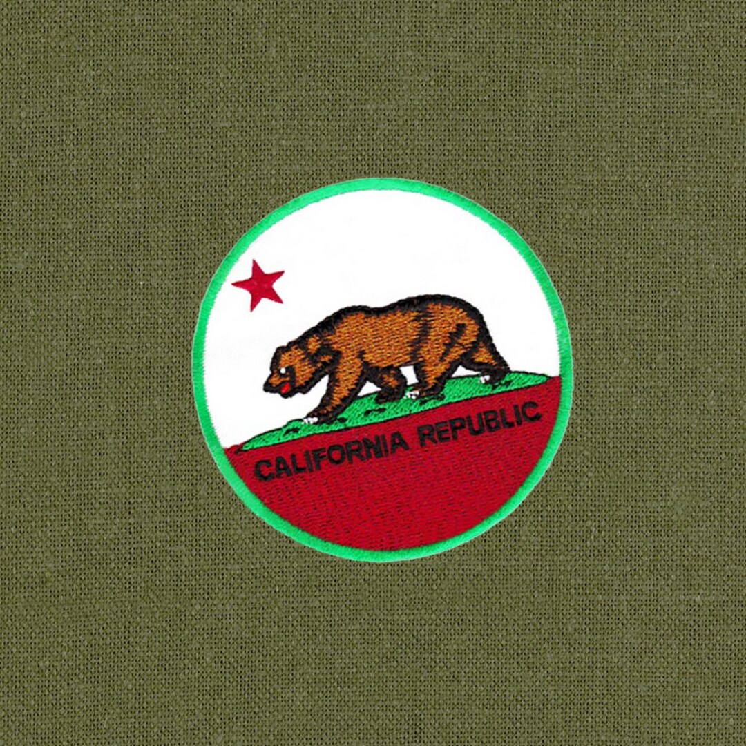 Vintage Style California Republic Surf Surfer Surfing Patch Badge 8cm ...