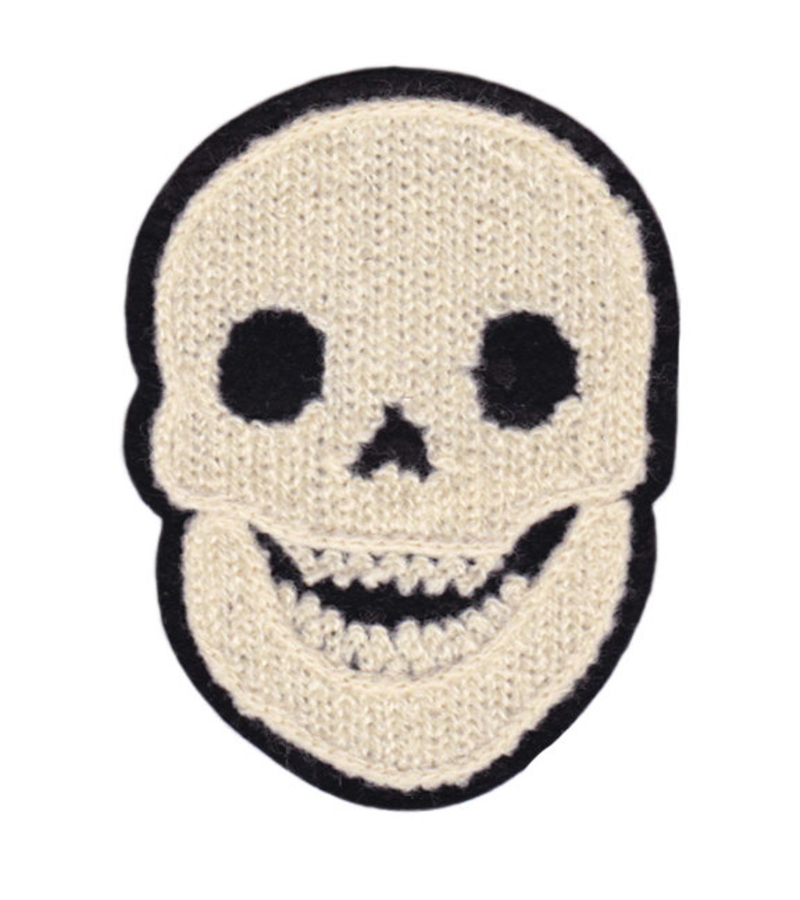 Large Tan Chenille Skull Patch 10cm Applique - Etsy
