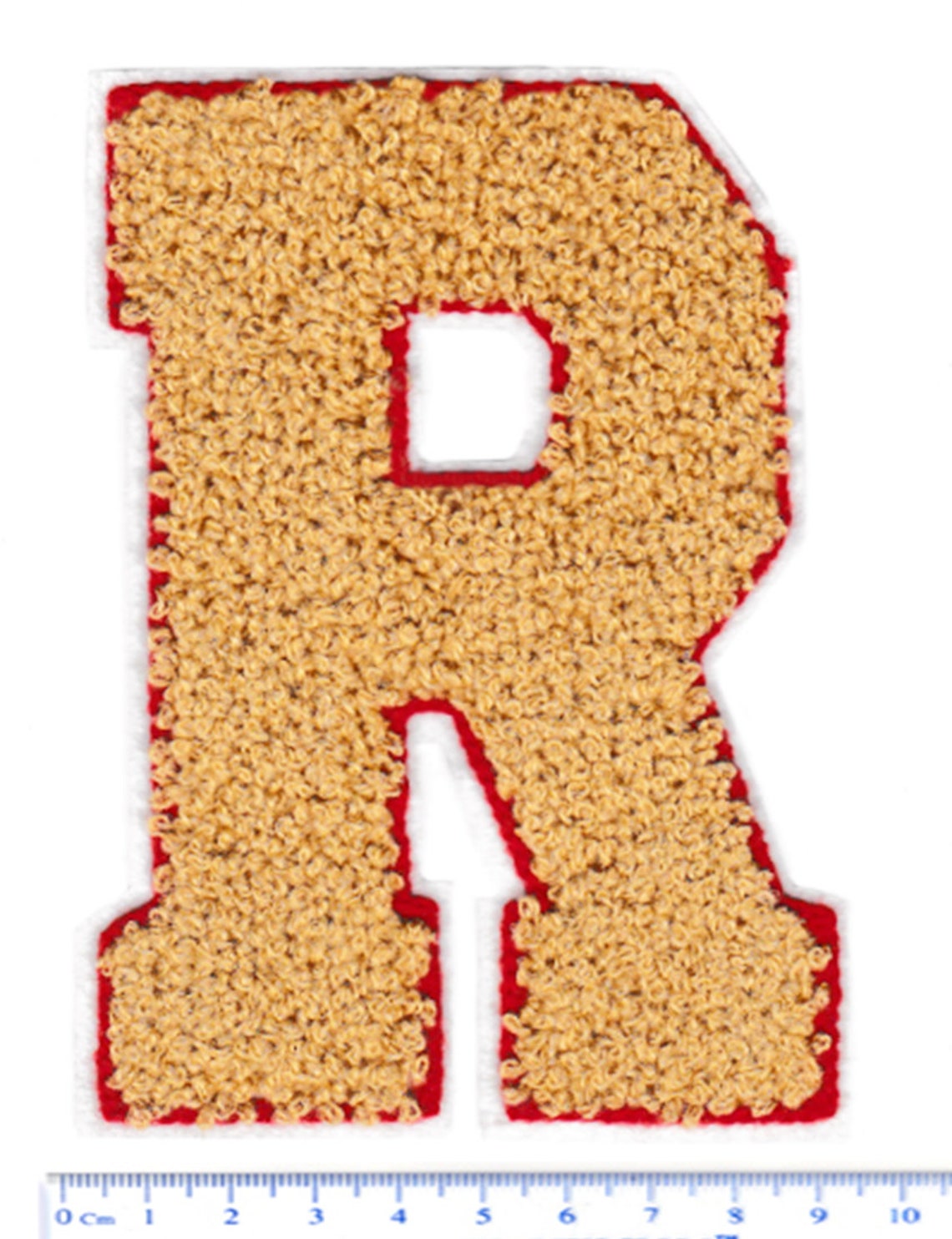 XL Extra Large Chenille Tan Letter "r" Patch 13cm / 5.1 Inch Ruby Rob ...