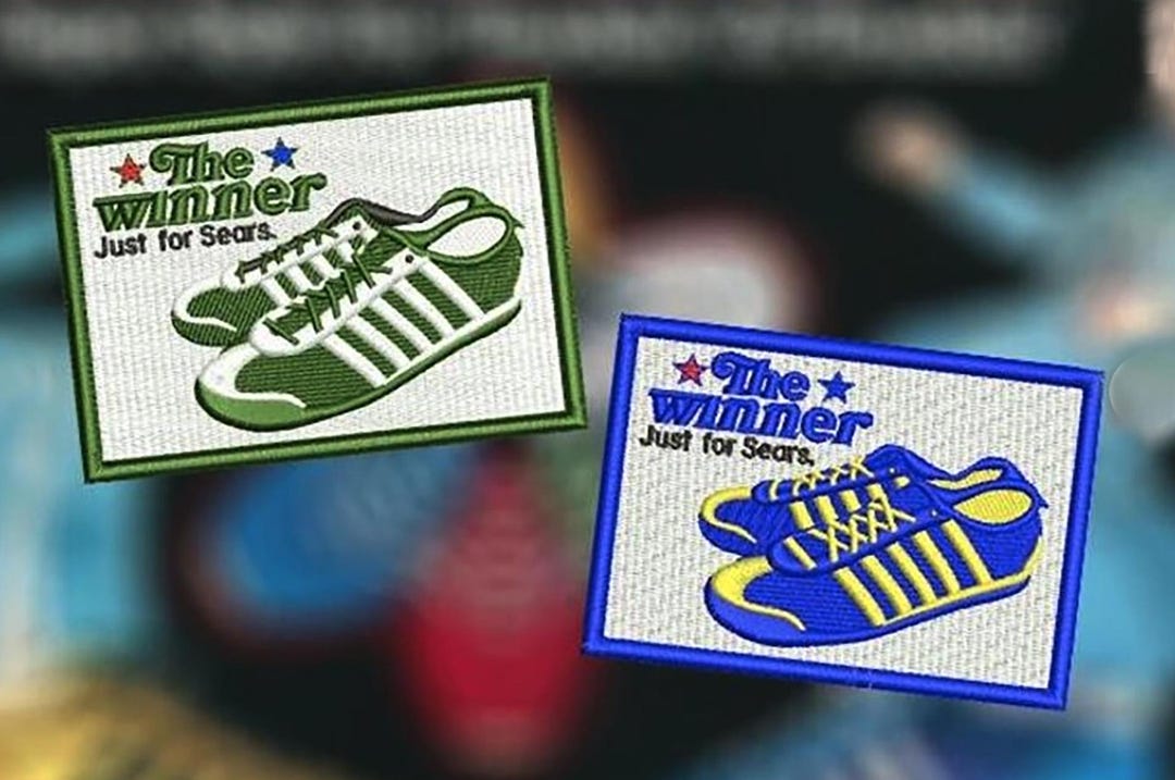 Vintage 70's Running Shoe Hip Hop Sports Sneakers Shirt or Hat Patch ...