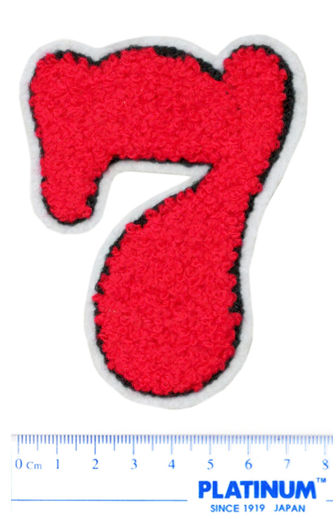 Large Chenille Red Number 7 Patch 10cm Applique - Etsy