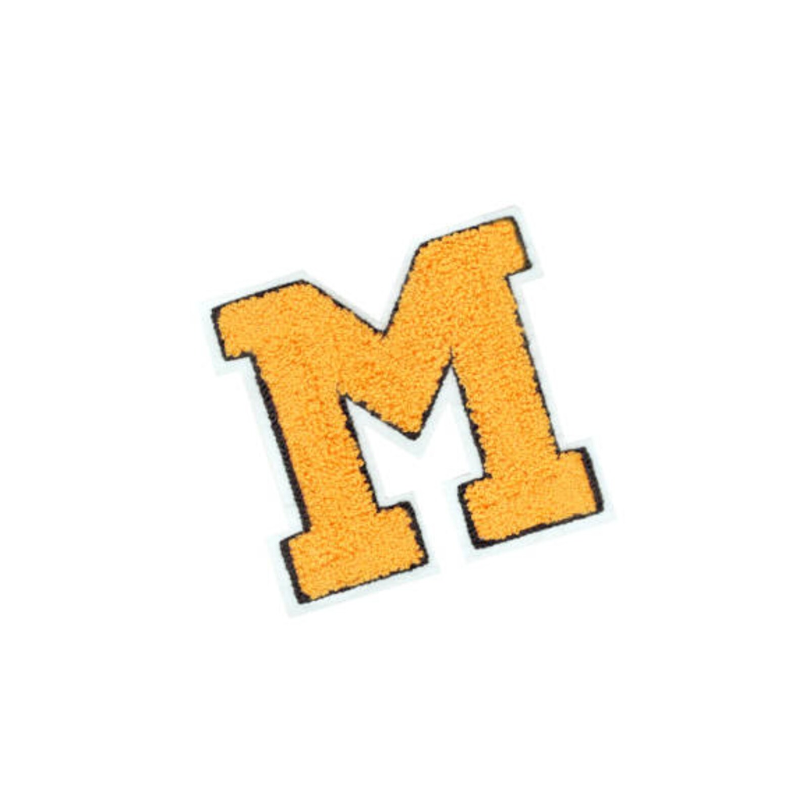 Large Chenille Gold Yellow Letter "m" Patch 15cm / 6 Inch Mike Mary ...