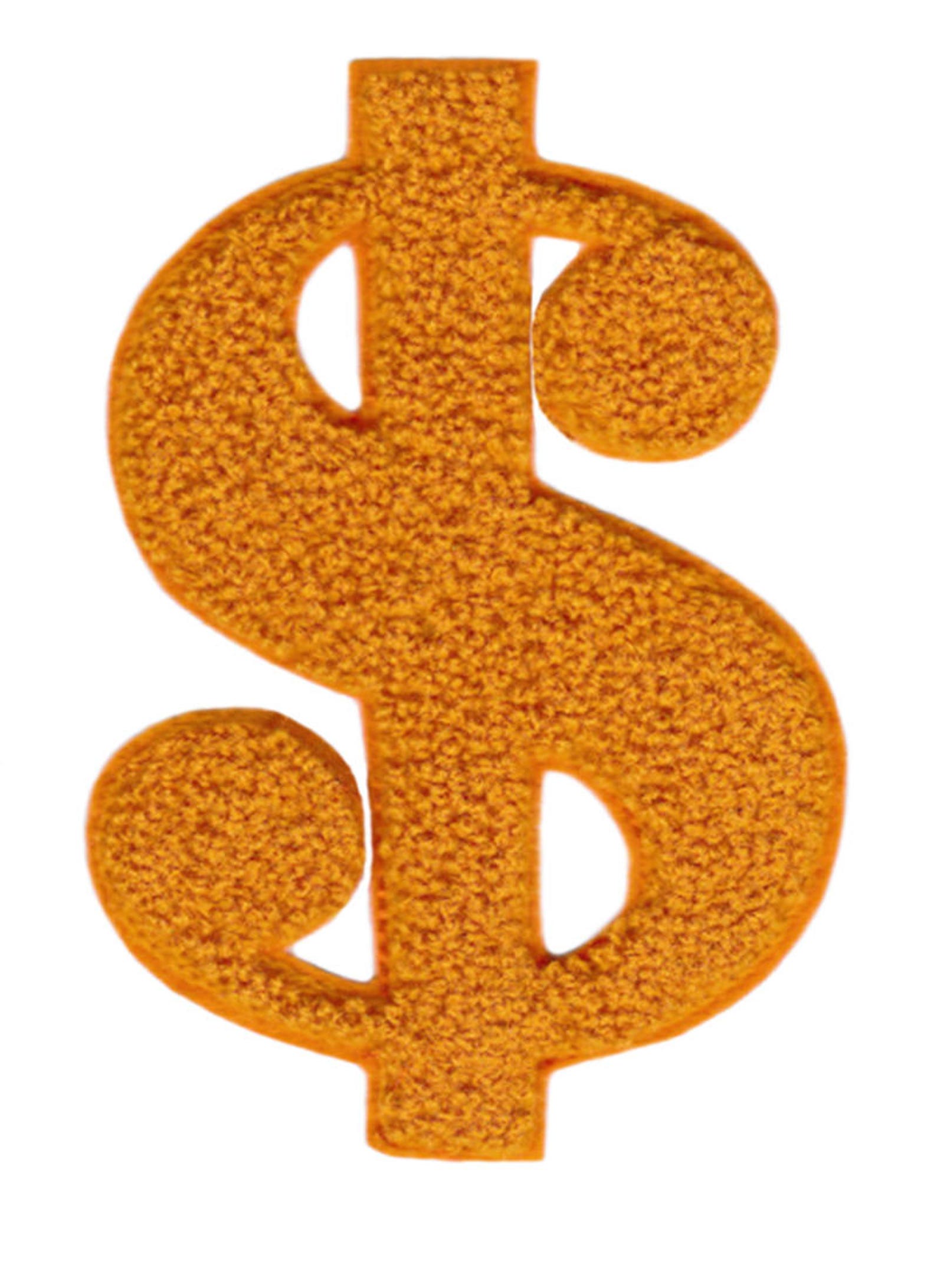 XL Extra Large Cool Chenille Dollar Sign Money Symbol Patch - Etsy