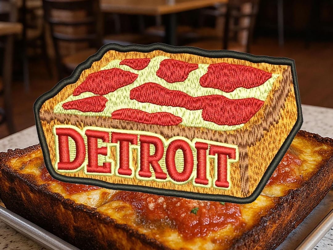 Detroit Pizza Detroit Michigan Morale Patch for Trucker Hat or Shirt ...