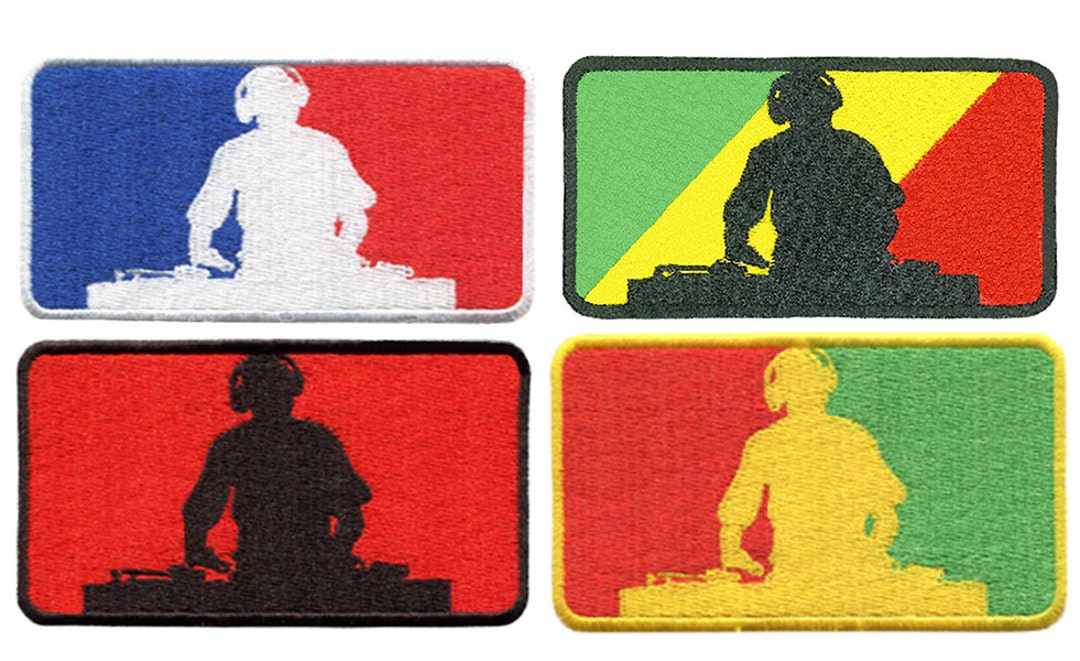 Major League DJ Patch Badge Hip Hop RAP Turntable Cap Hat Rasta 9.5cm ...