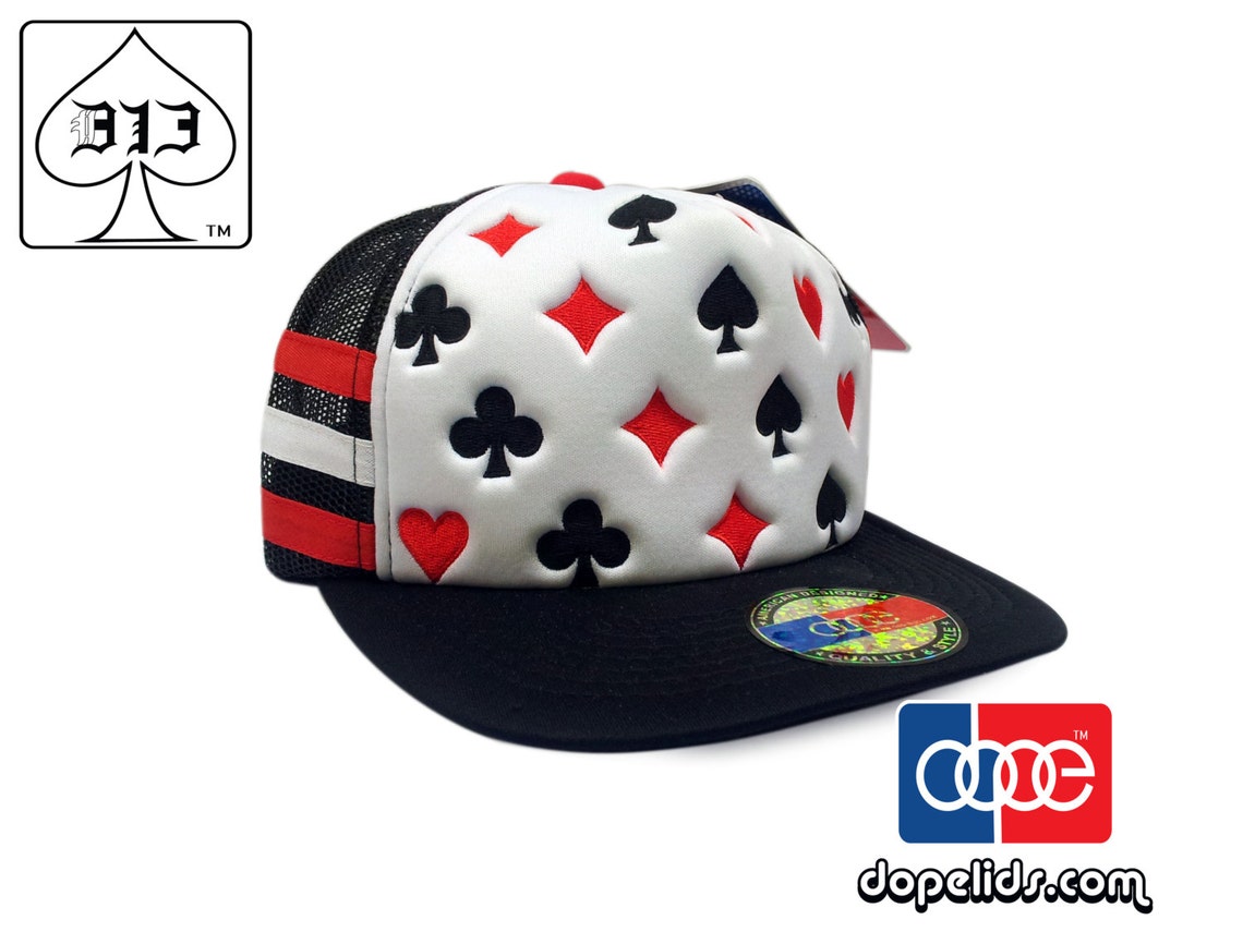 D13 Poker Style Trucker Hat Cap Patch 70's 80's Curved | Etsy