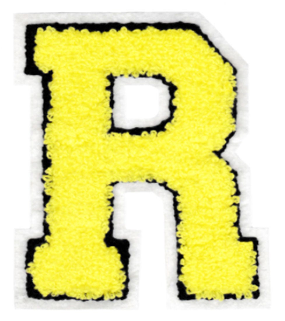 Large Chenille Yellow Letter R Patch 11.5cm Ruby | Etsy