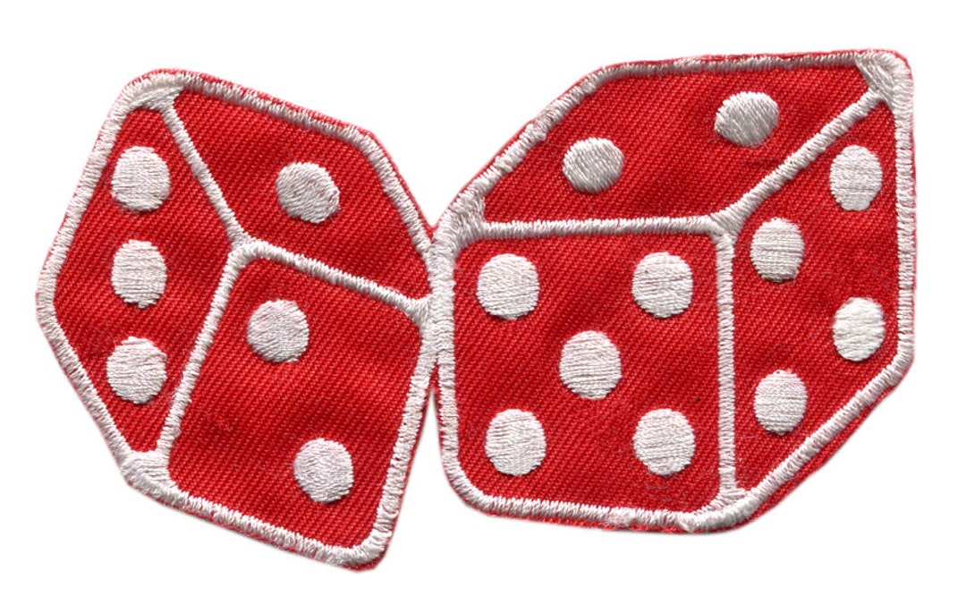 Vintage Style Dice Poker Playing Card Casino Patch 10cm / 4 Inch Iron ...