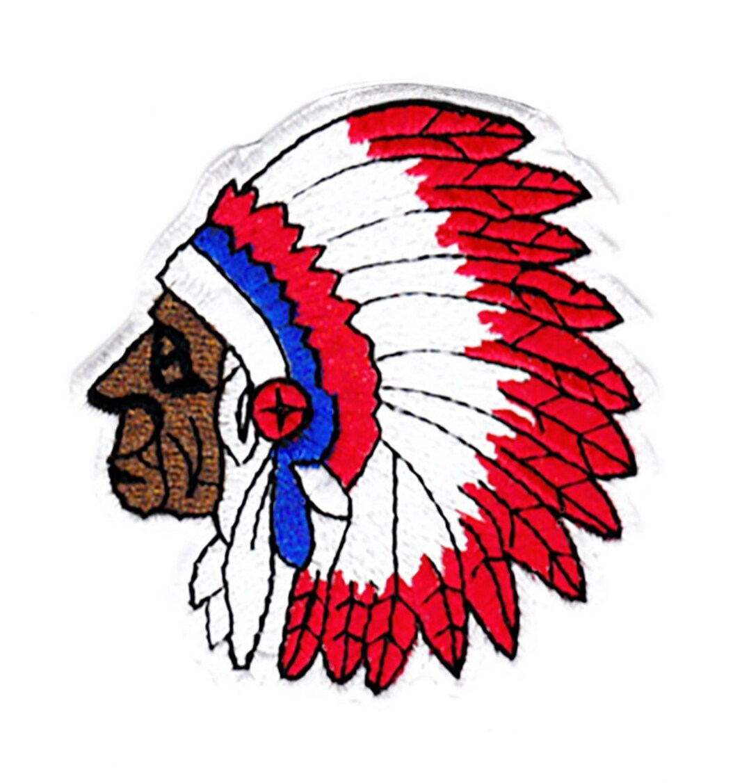 Indian Head Patch 7.5cm / 3 Inch Iron on or Hook Back - Etsy